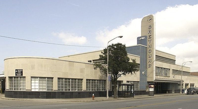 Cleveland Greyhound Bus station: The ideal of streamline moderne style