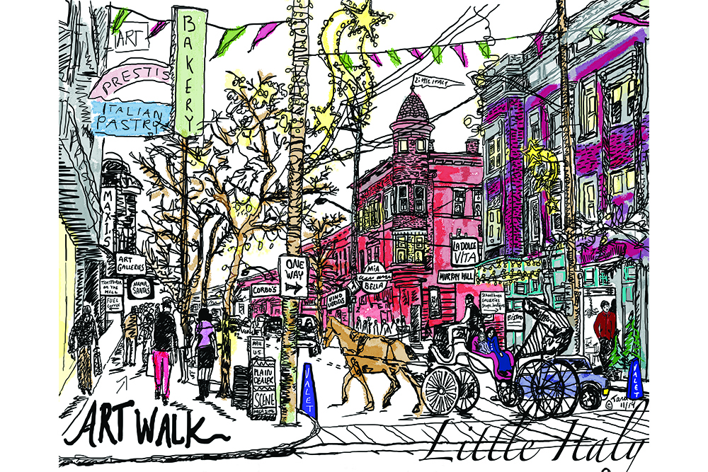 Illustrating Little Italy: Artist depicts neighborhood history, life ...