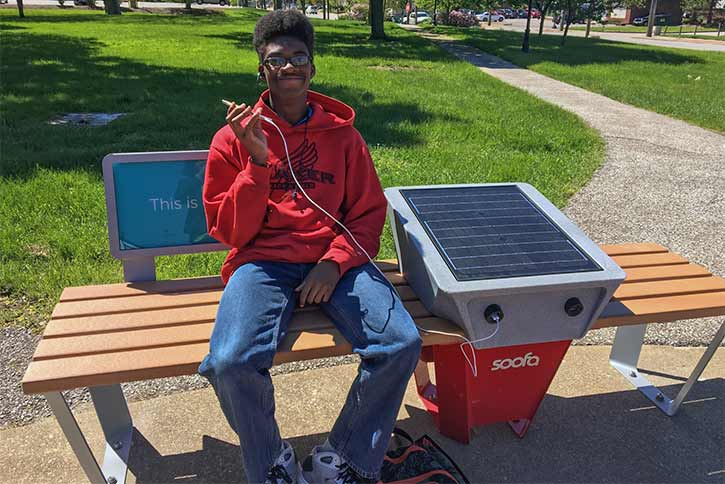 Tech savvy: Shaker's solar-powered smart benches hit Hildana Park